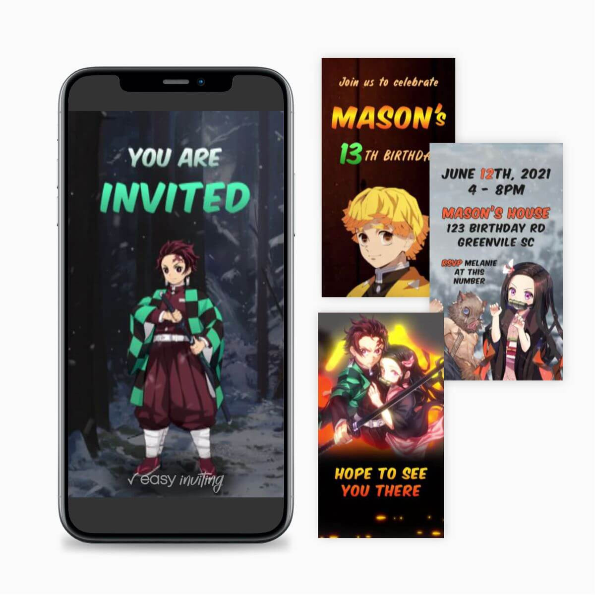 Demon Slayer Video Invitation | Easy Inviting