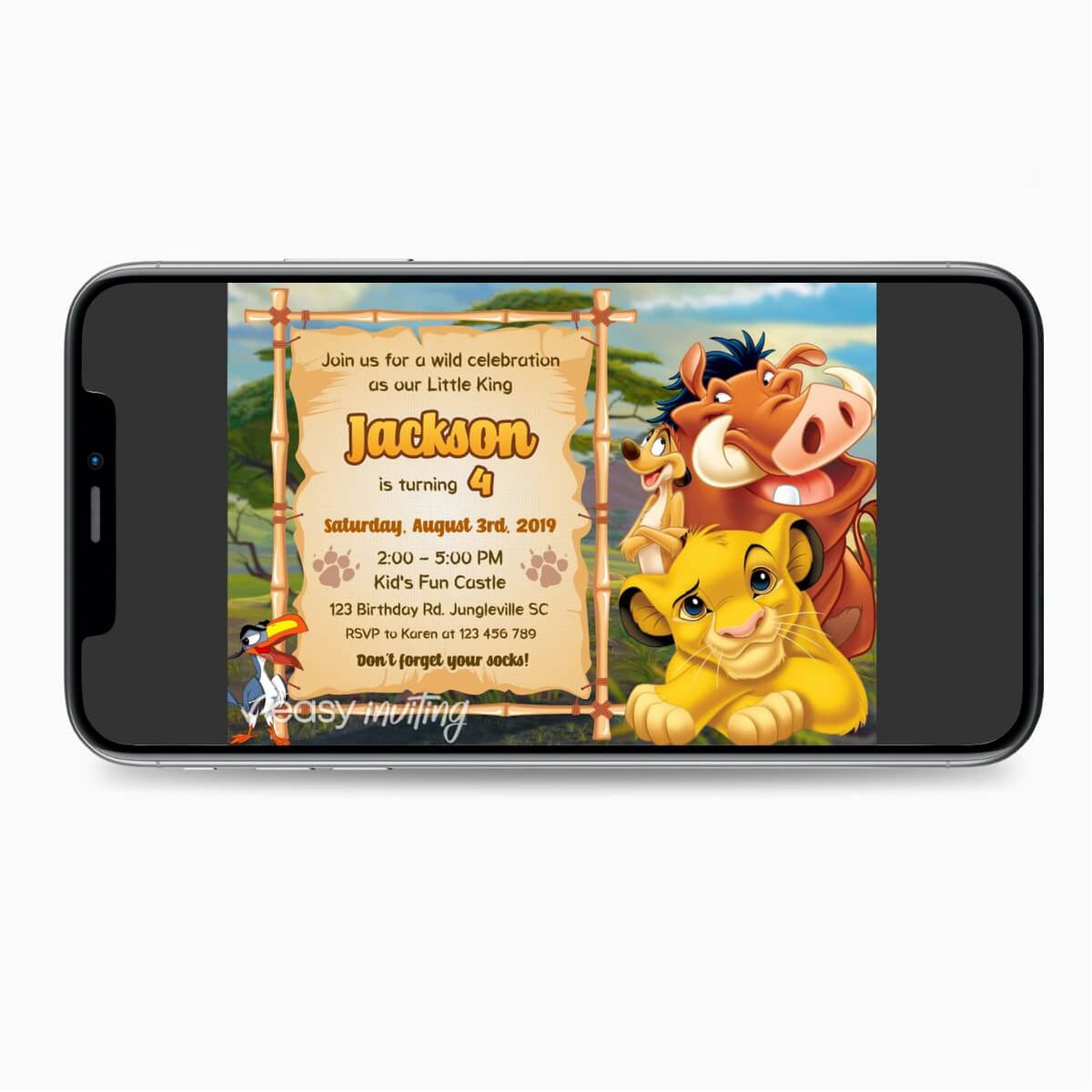 Lion King Birthday Invitation Printable – Easy Inviting