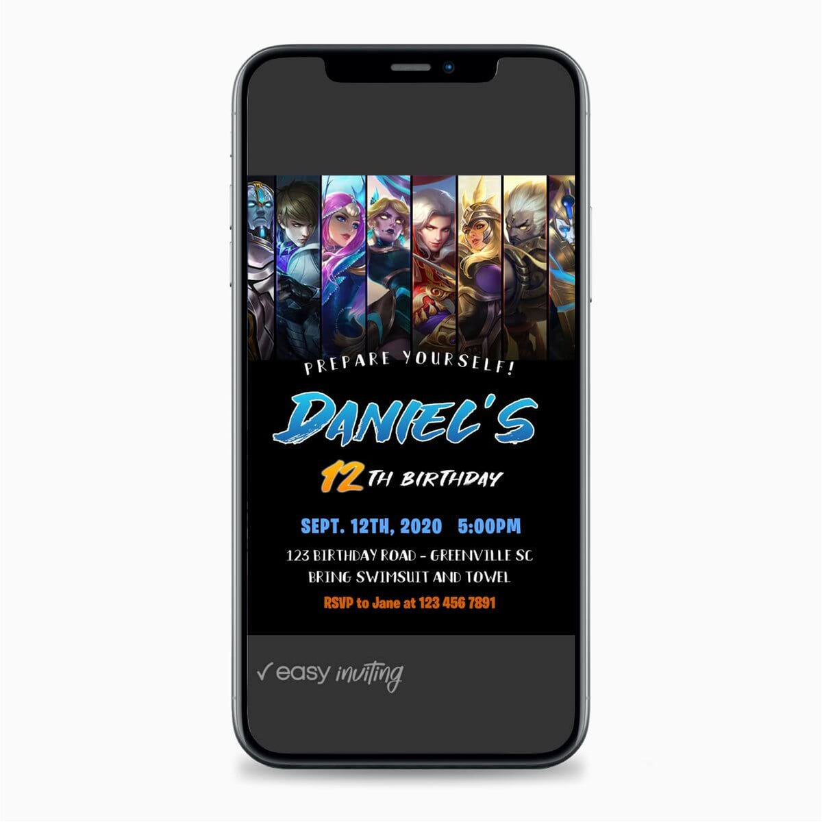 Mobile Legends: Bang Bang Birthday Invitation – Easy Inviting