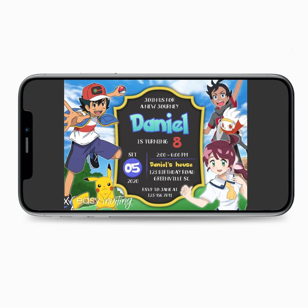Pokemon Journeys Birthday Invitation – Easy Inviting