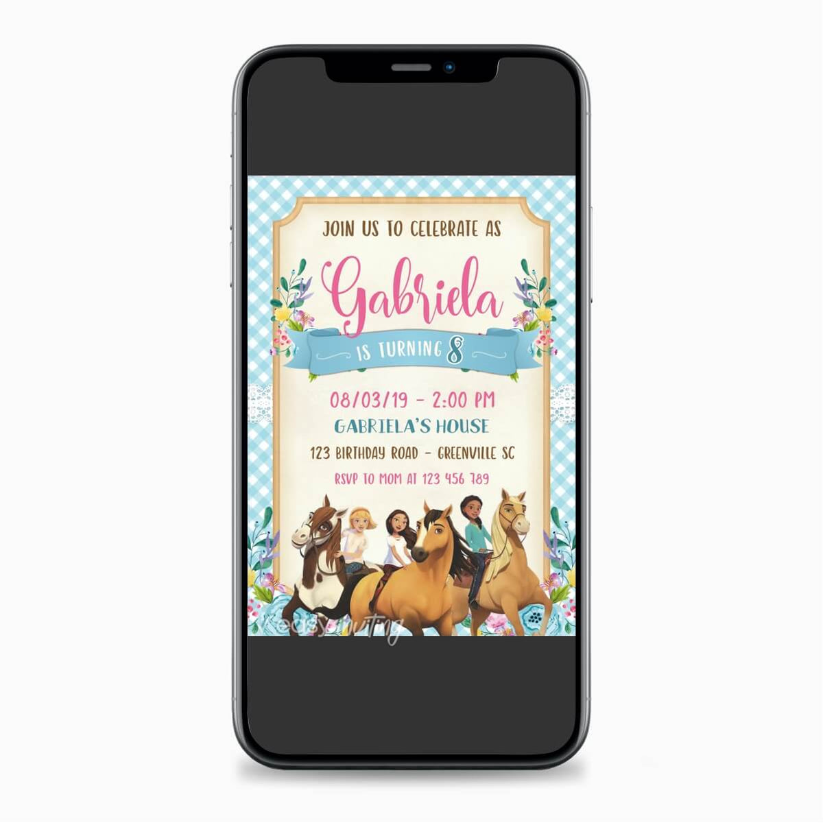 Spirit Riding Free Birthday Invitation – Easy Inviting