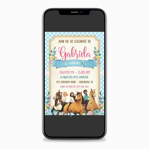 Spirit Riding Free Birthday Invitation – Easy Inviting