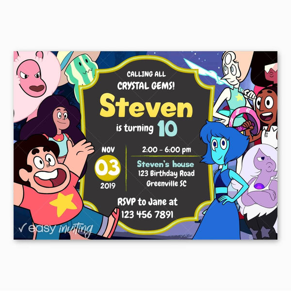 Steven Universe Birthday Invitation – Easy Inviting