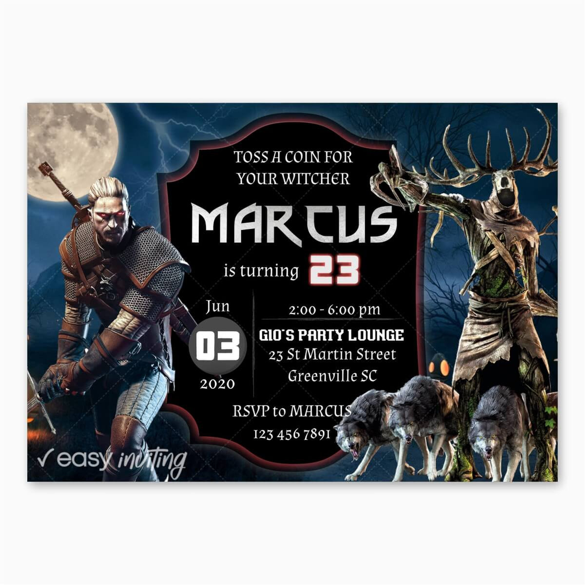 The Witcher Birthday Invitation – Easy Inviting