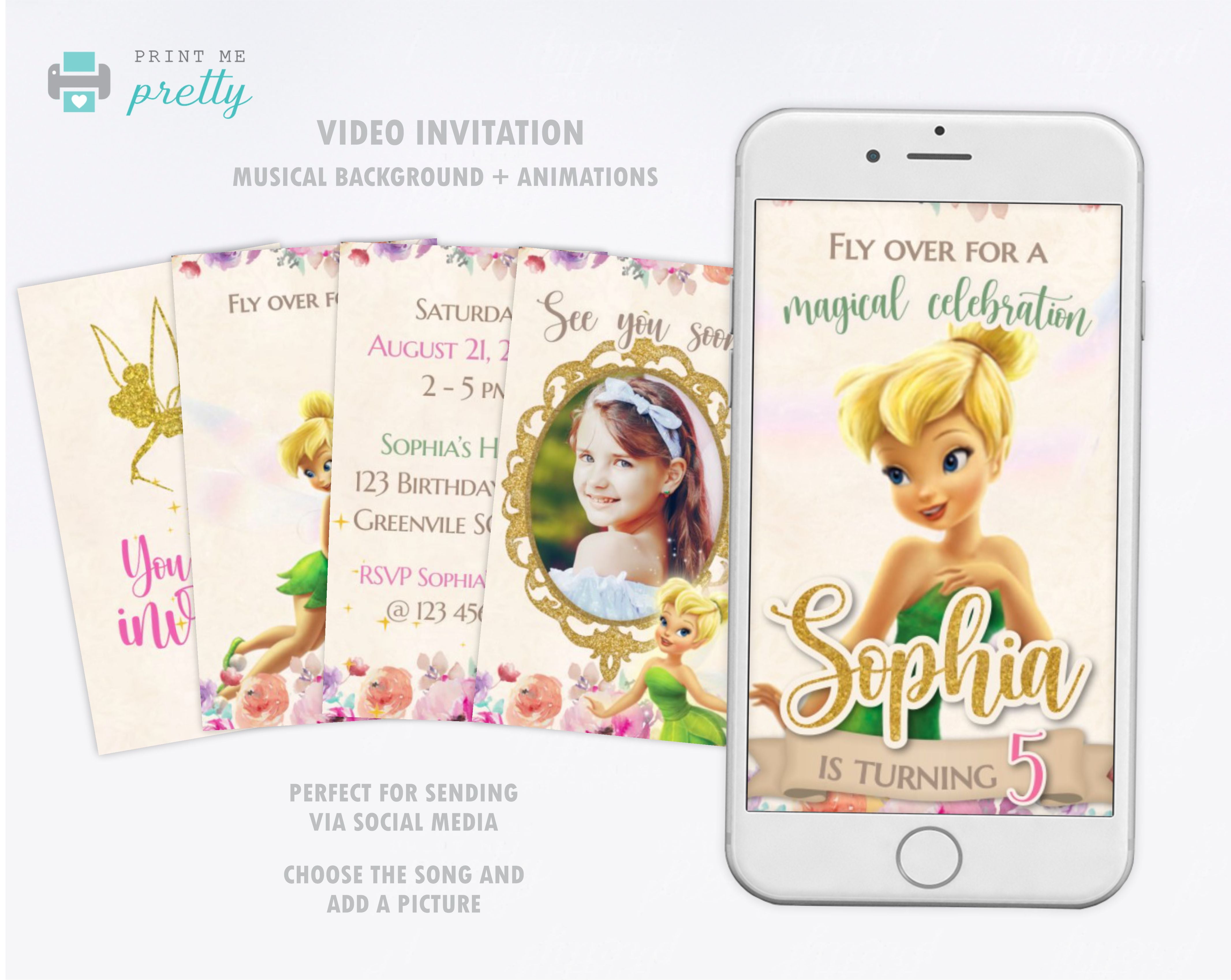 Tinkerbell Invitation Template